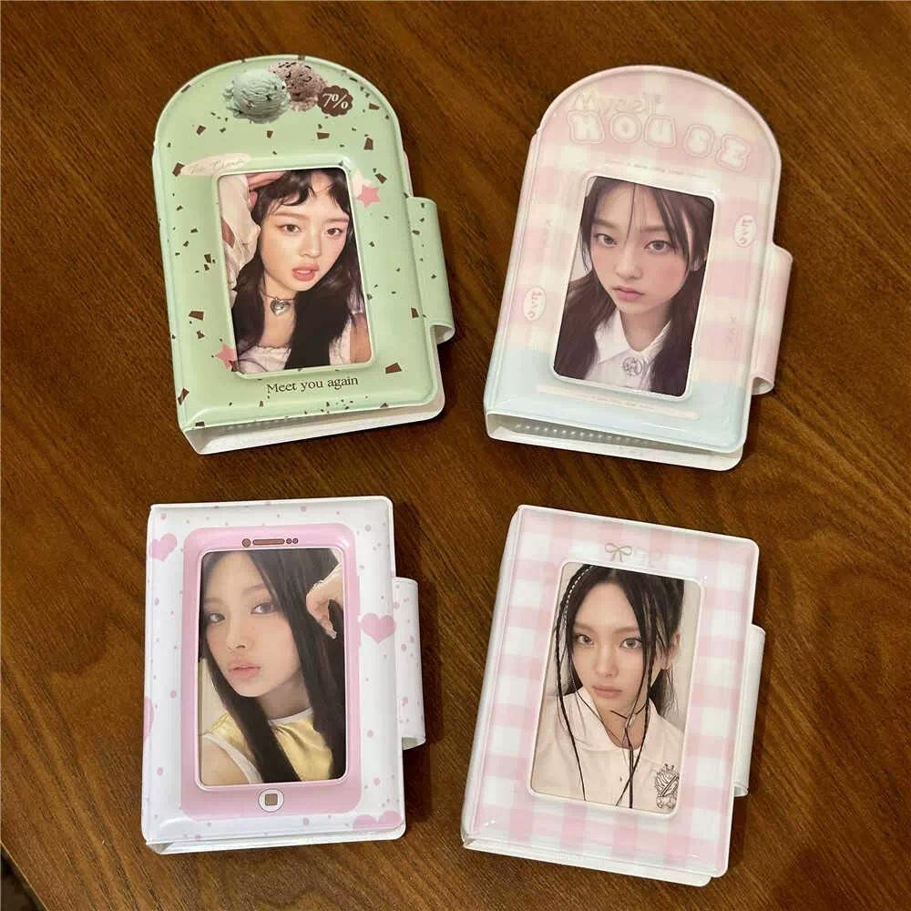 3 inch Photocard Holder Cute Cat Photo Album 40 Pockets Kpop Idol ...