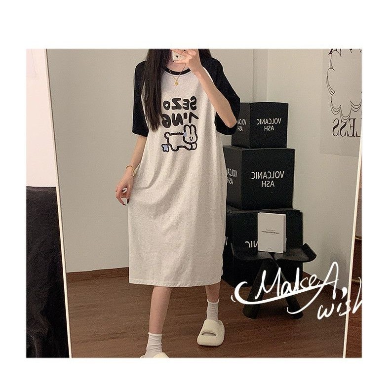 Simple New Style Student Pure Cotton Pajamas Nightdress Rabbit 2024 Can ...