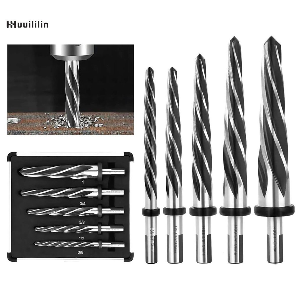HSS Bridge Construction Reamer Set,3/8in 1/2in 5/8in 3/4in 1in Taper ...
