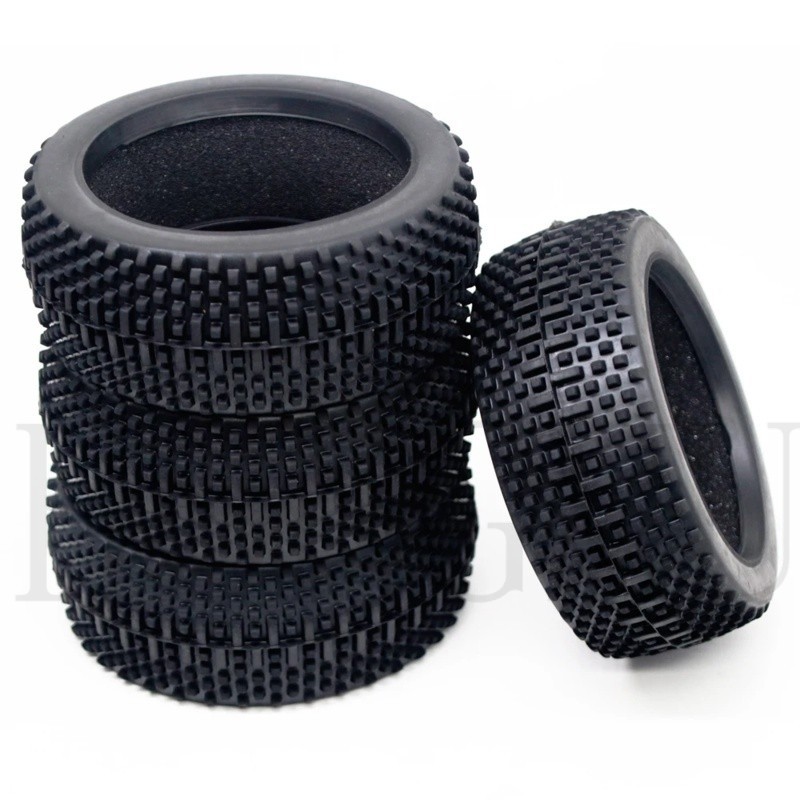 4Pcs 110mm 1/8 RC Off-Road Buggy Car Rubber Tire Tyre For HSP Redcat ...