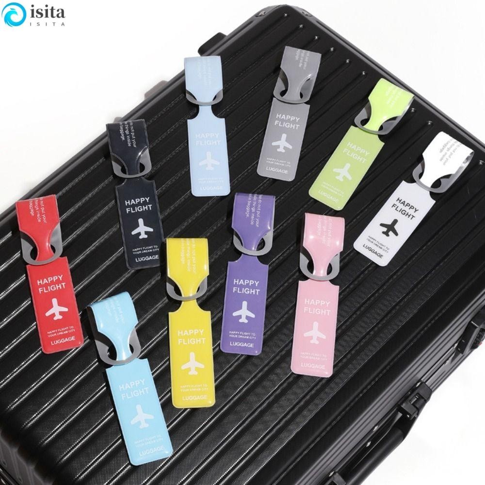 ISITA PVC Luggage Tag, Information Card Baggage Name Tags Airplane ...