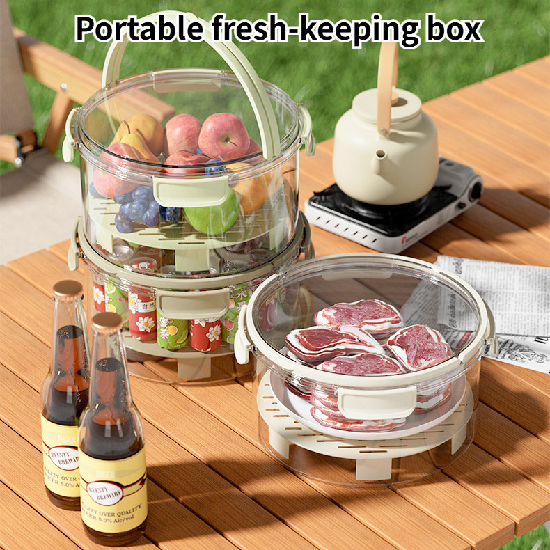 Portable Fresh-keeping Box, Outdoor Picnic Lunch Box, Vegetable Snack ...