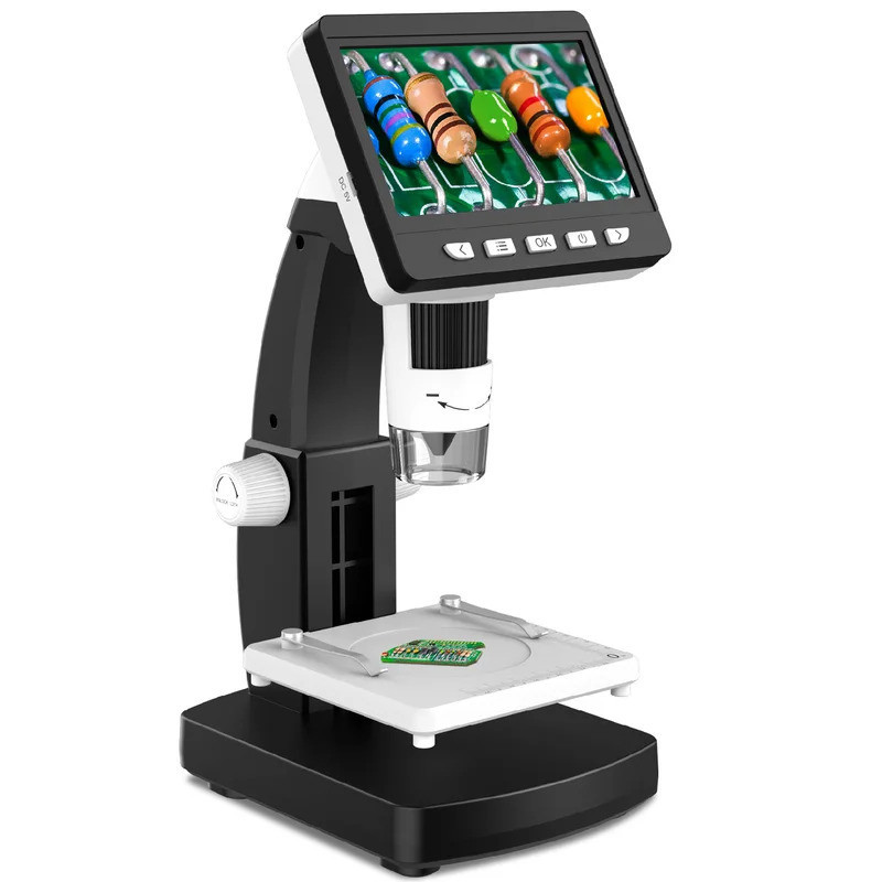 4.3 Inch Digital Microscope IPS Screen 50X-1000X Magnification USB Coin ...
