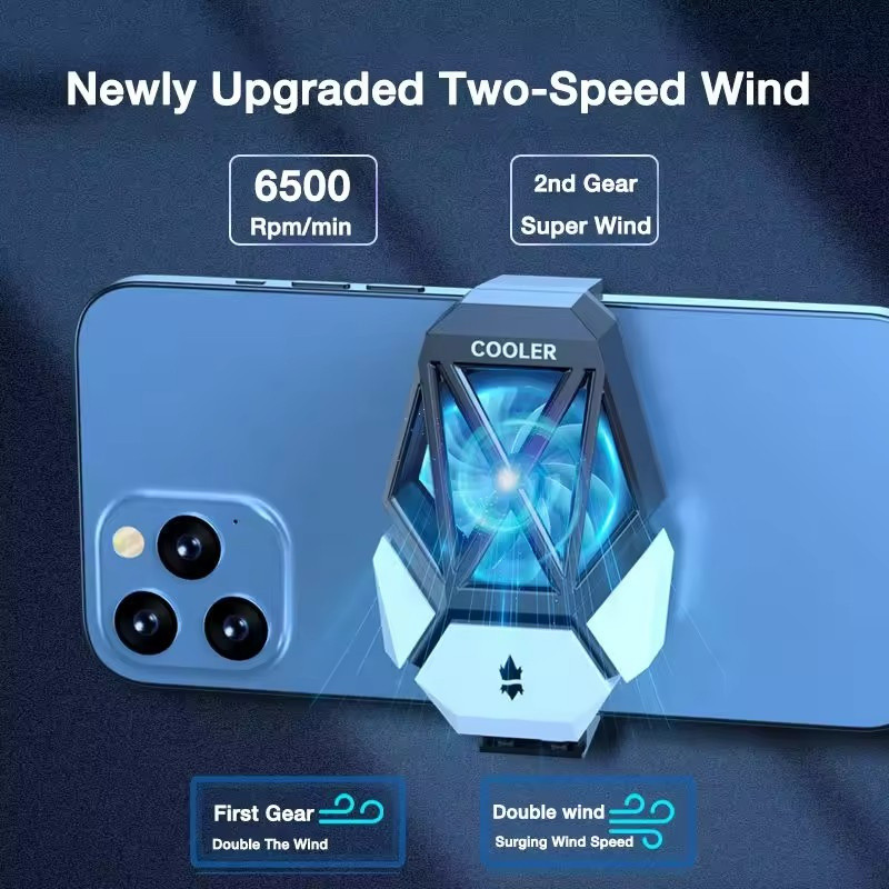 Universal Mini Mobile Phone Cooling Fan Radiator Turbo Hurricane Game ...