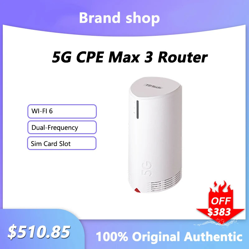 NEW Unlock TD Tech 5G CPE Max 3 Router WI-FI 6 1800Mbps Dual-Frequency ...