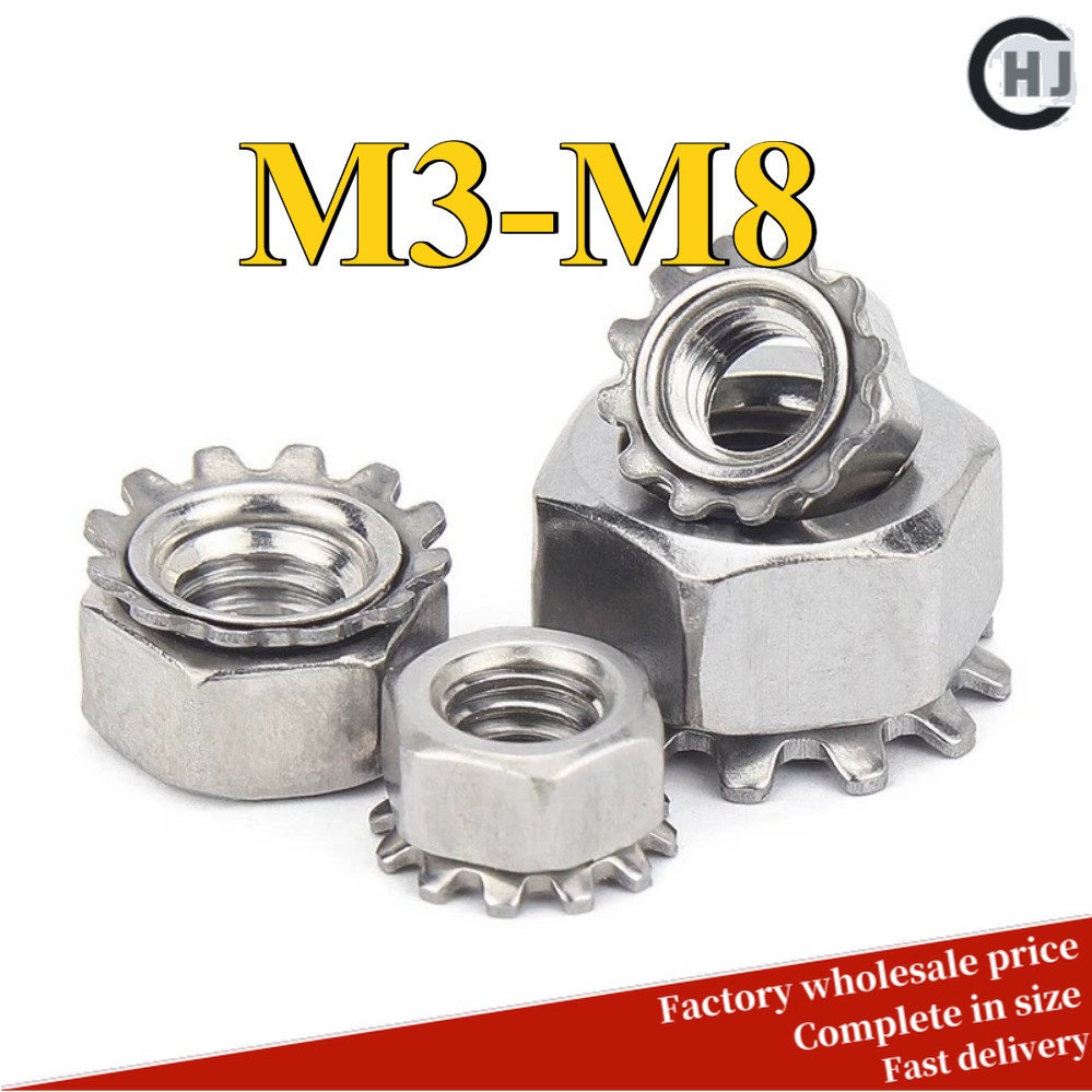 304 Stainless Steel K-Type Nut with Tooth Nut Multi-Tooth Flower Tooth ...