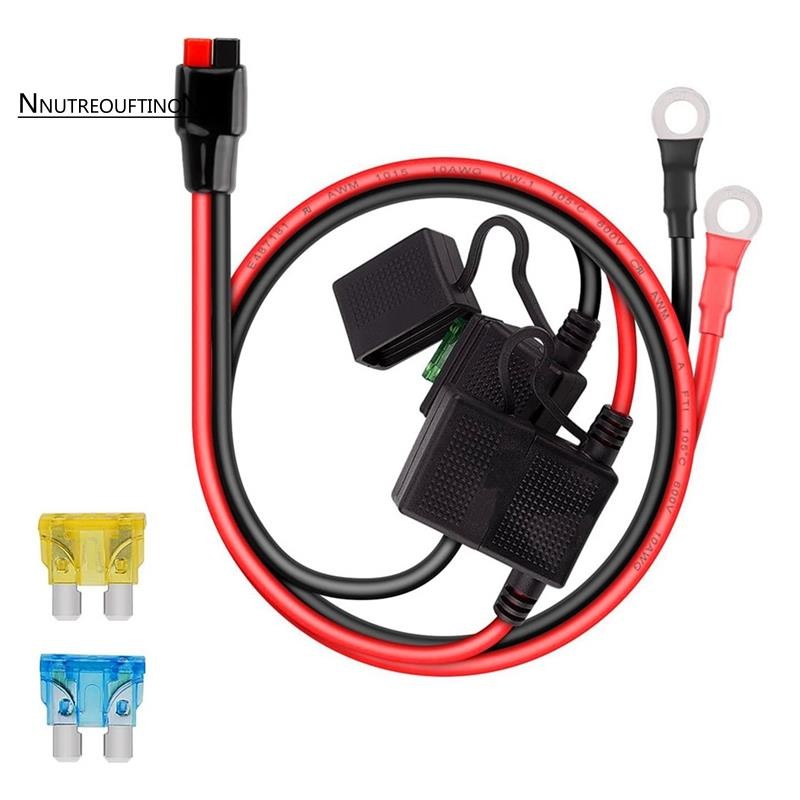 Dual Positive Negative ATC Style Fuse Holder 10AWG Wire With Ring ...