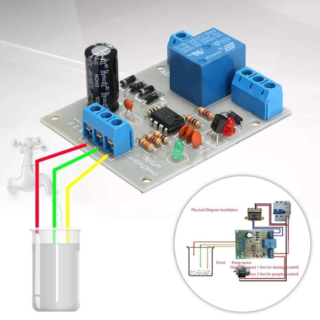 A7 12V Automatic Water Liquid Level Controller Sensor Module Water Level Detection Sensor ...