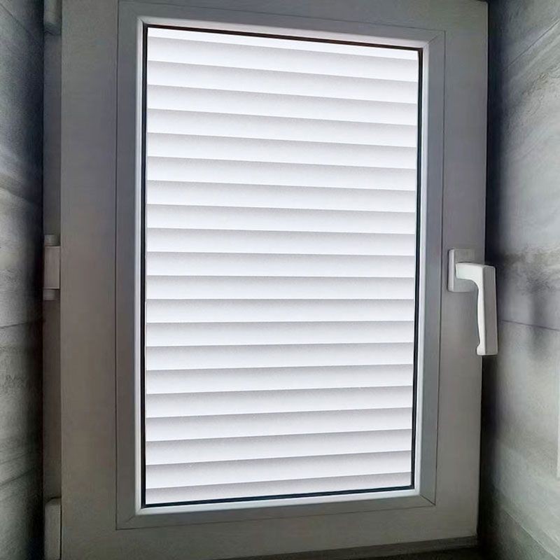 Electrostatic Glass Sticker Blinds Frosted Stripes Heat Insulation Film ...