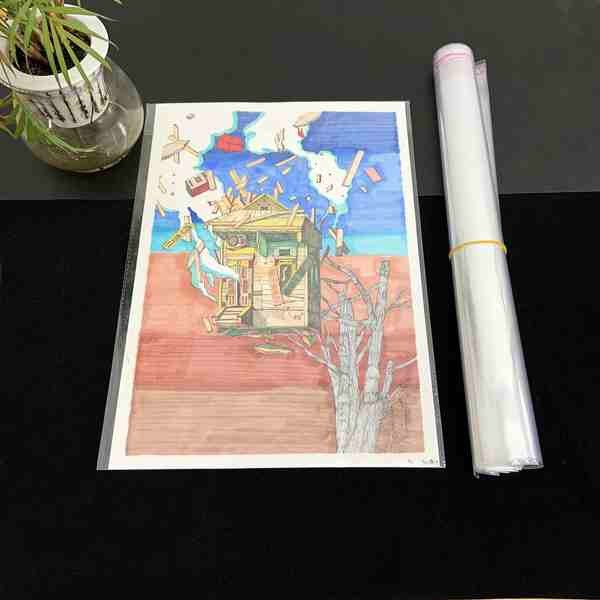 shrink paper DIY Sticker Beg simpanan karya seni filem tertutup kalis ...