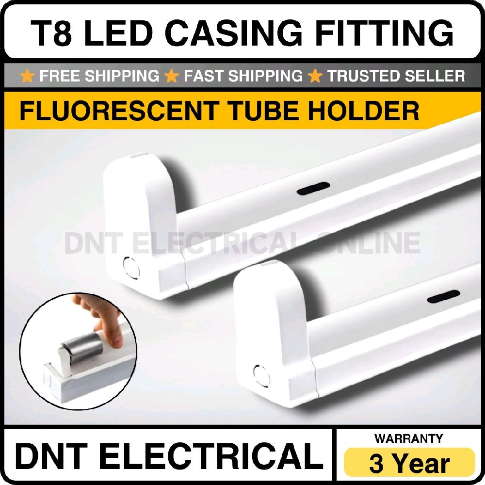 LED T8 Casing Fitting led T8 Single Casing 2ft 4ft 2 feet 4 feet Casing Fluorescent light Lampu ...
