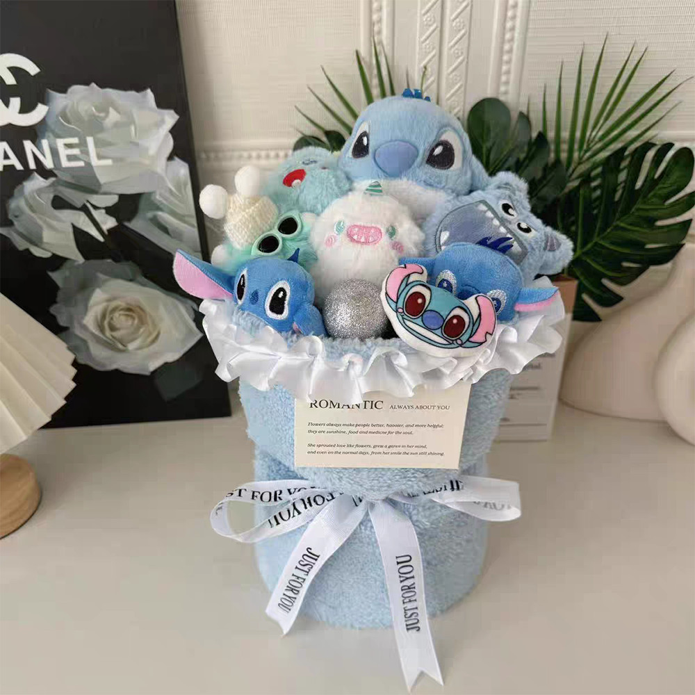 Lilo & Stitch Stitch Doll Bouquet Anime Plush Doll Couple Valentine's ...