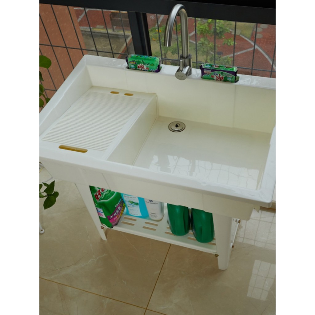 Sinki Dobi Plastik Wanhong dengan Papan Basuh, Sinki Basuh Tangan ...