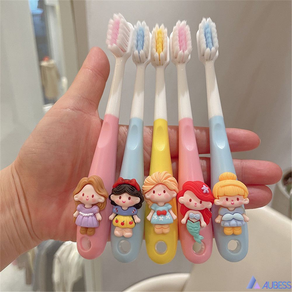Soft Bristles Children Toothbrush Cartoon Mermaid Snow White Disney ...