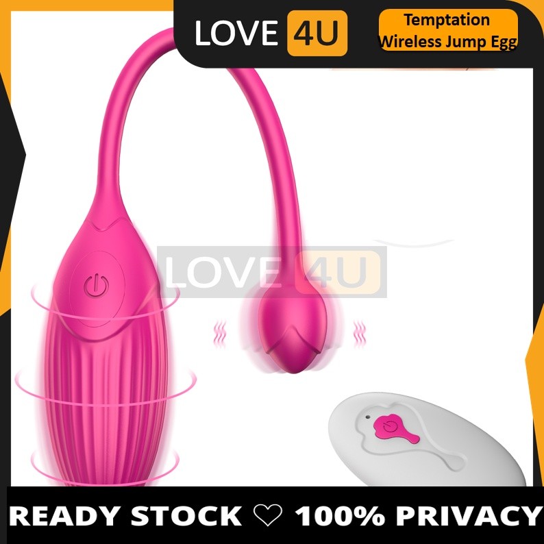 LOVE4U 10 Speeds Jump Egg Vibrator Vibrating Egg Silicone Wireless Remote Stimulation Sex Toys ...