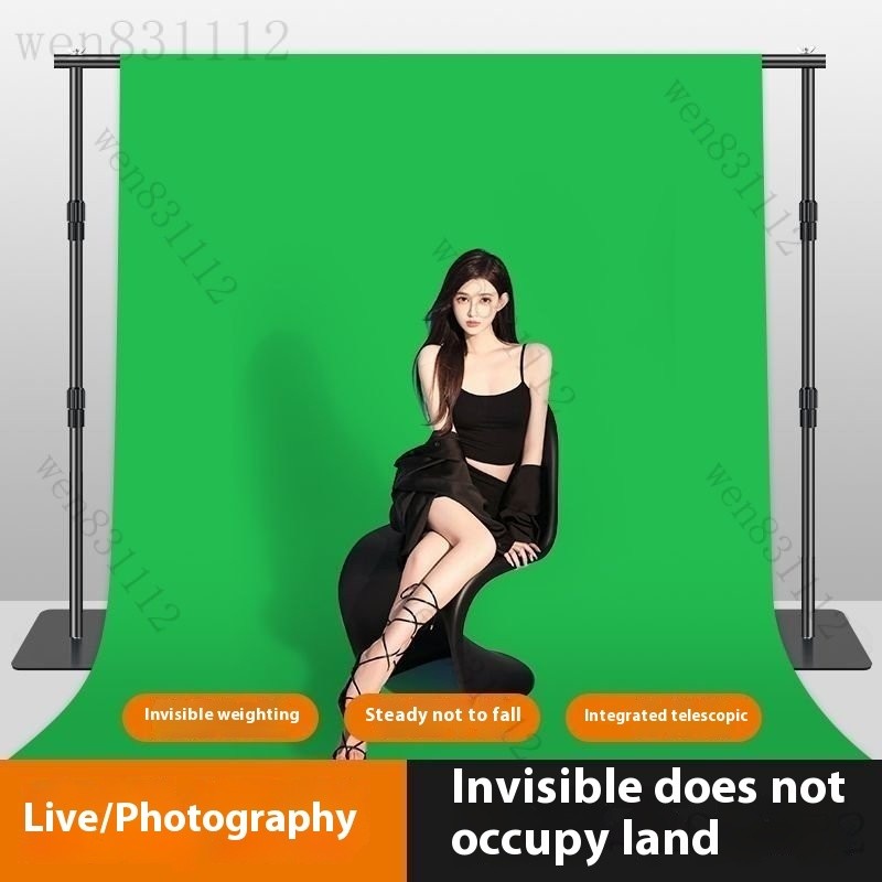 Live Streaming Green Screen Horizontal Rod Vertical Rod Extendable Photography Background Stand ...