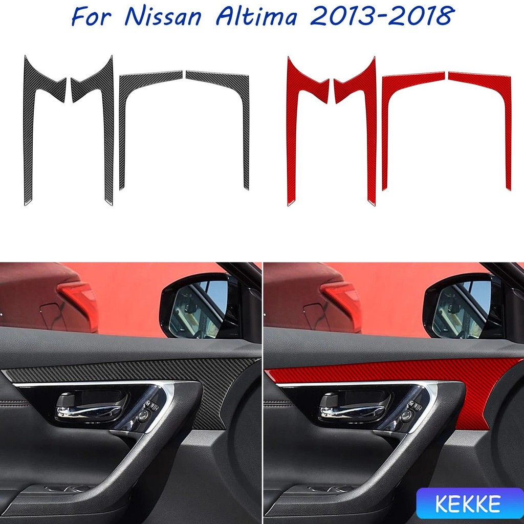 For Nissan Altima 2013-2018 Real Carbon Fiber Door Handle Frame Set ...