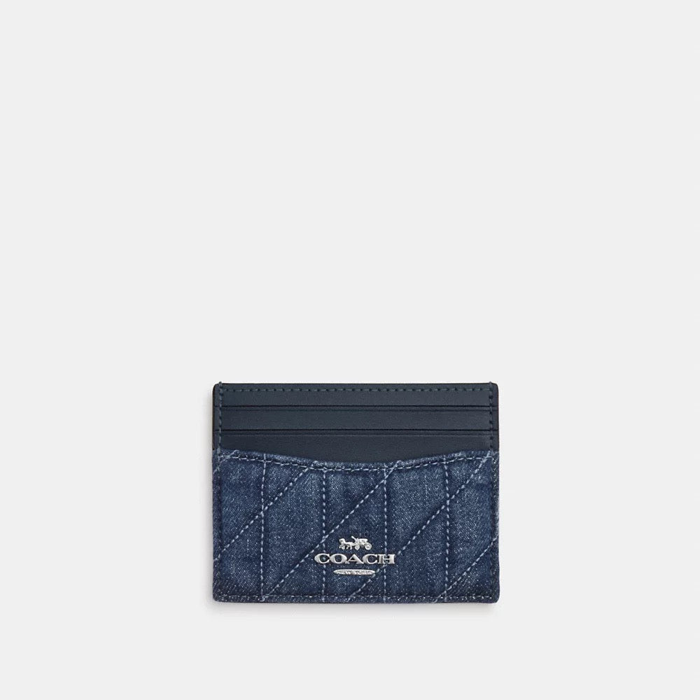 [INCOMING ETA 30 DAYS] C0ACH Slim Id Card Case With Quilting in Denim ...
