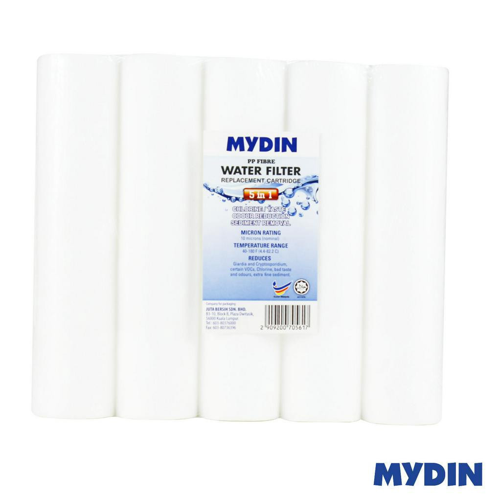 Mydin 5-in-1 Fibre Water Filter Replacement Cartridge (5s) | Shopee ...
