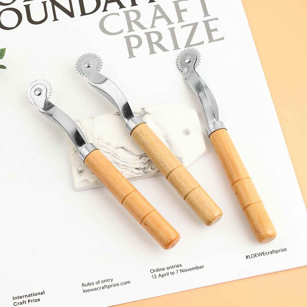 Impression stick, marking roller to create holes in leather fabric to ...