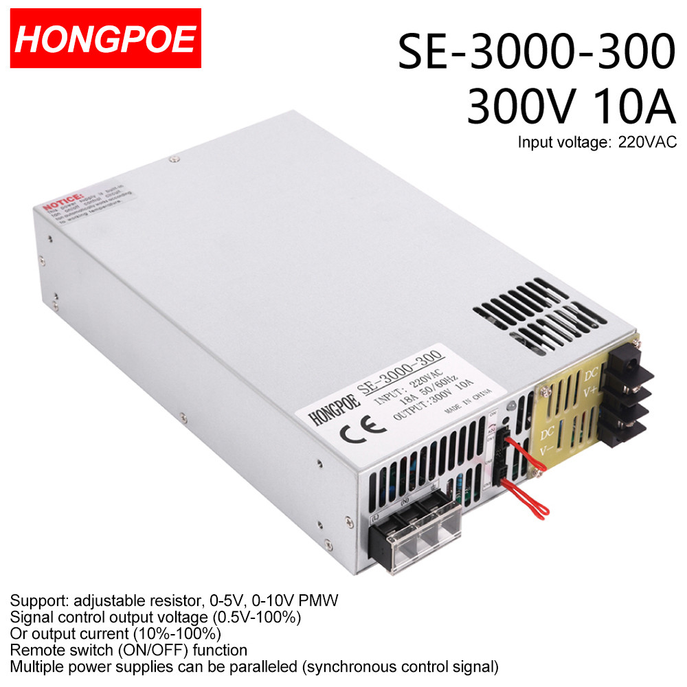 3000W 300V Power Supply 0-300V Adjustable Power 300VDC AC-DC 0-5V ...