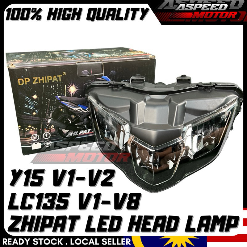 LAMPU DEPAN LED LC135 LC V1 V8 Y15 V1 V2 LAGENDA 115ZR 125ZR EX5 SYM VF3i HEAD LAMP DP ZHIPAT ...