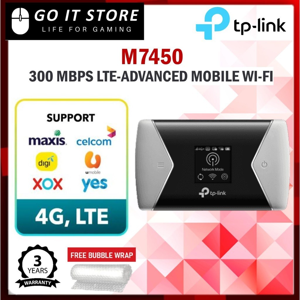 TP-LINK M7450 300 Mbps LTE-Advanced Mobile Wi-Fi 4G LTE Wifi Modem ...