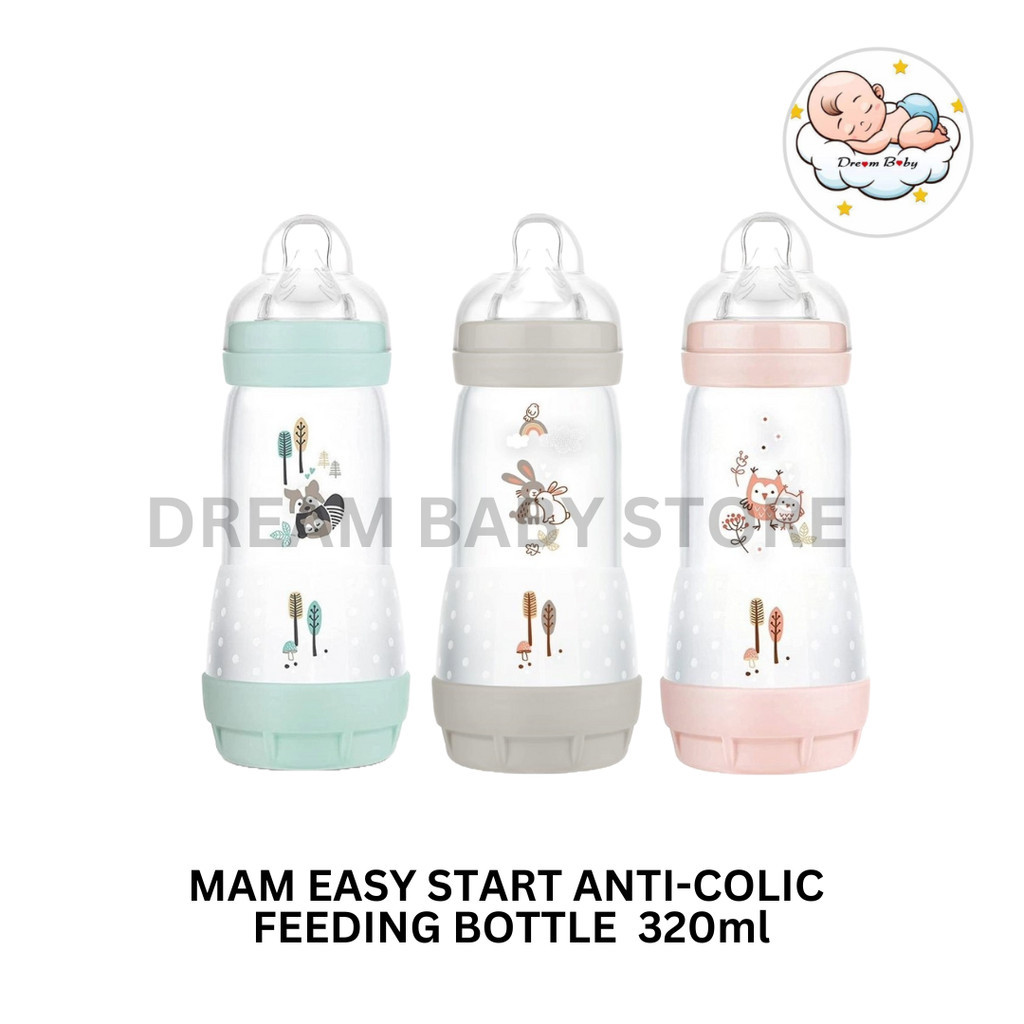 MAM Easy Start Anti-Colic Bottle (320ml) with Fast Flow Silicone Teat ...