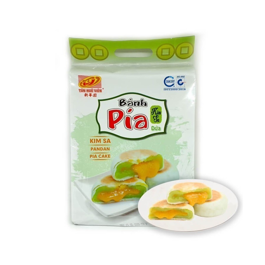 【Vietnam】Banh Pia Kim Sa Dua / Pandan Pia Cake 480g (40g x 12 packs ...