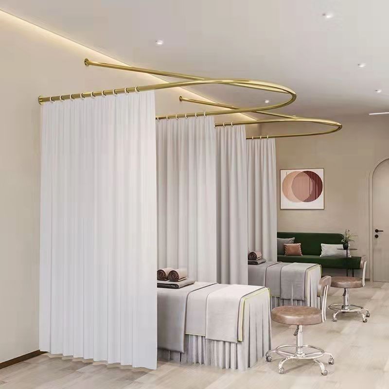 Iron Art U-Shaped Curtain Rod-Beauty Salon Partition Health Center ...