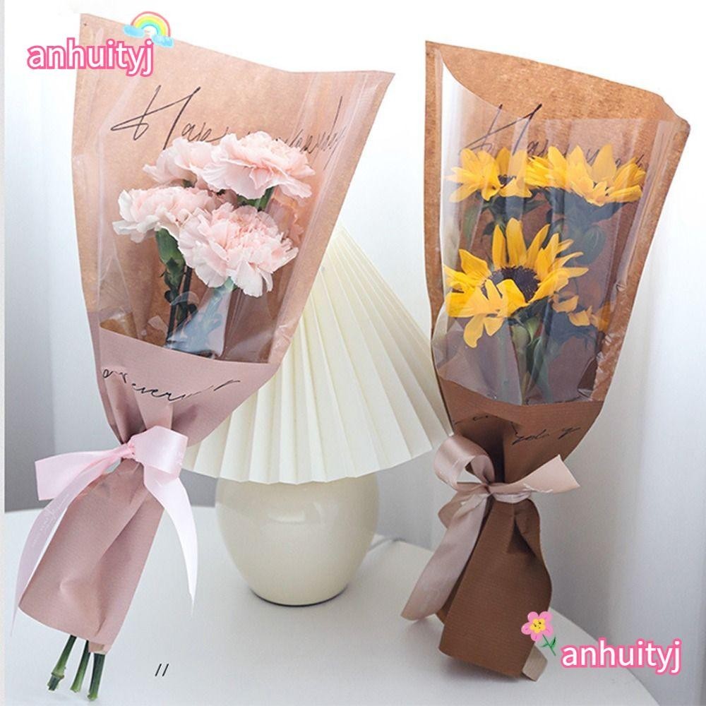 LANJ 20/30PCS Bouquet Packing Bag, Single Rose Wrapping Sleeve Rose ...