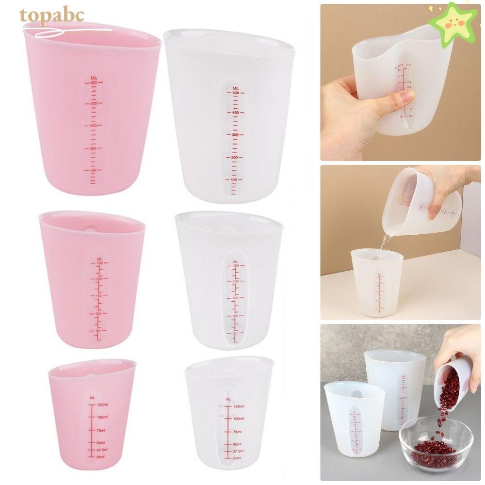 TOPABC 1Pcs Silicone Measuring Cup, DIY Gypsum Plaster 125/250/500ml ...
