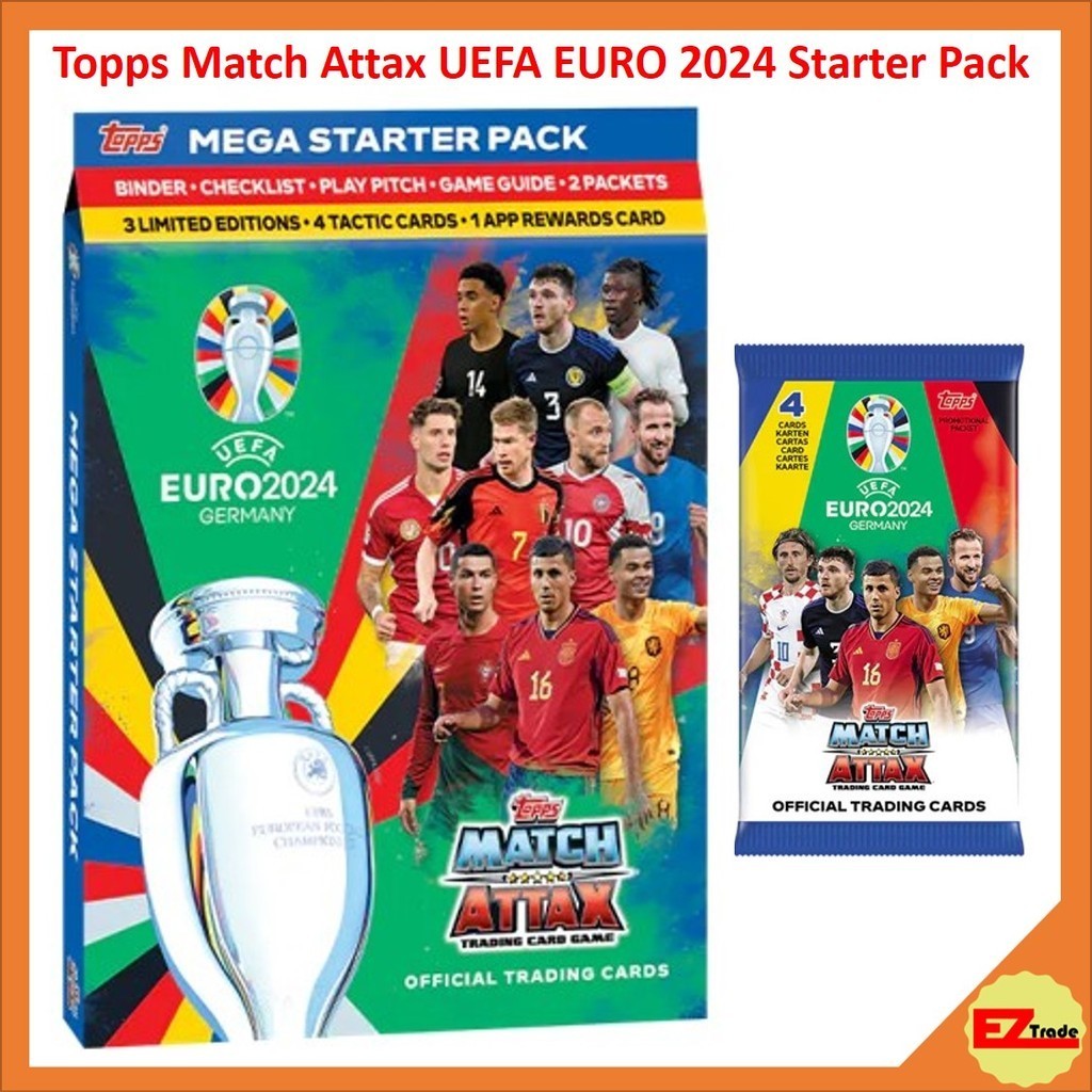 Topps Match Attax UEFA EURO 2024 GERMANY Starter Pack Trading Card Game ...
