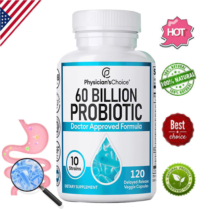 Probiotic Prebiotic Formula 60 Billion CFU - 30/60/120 Capsules ...