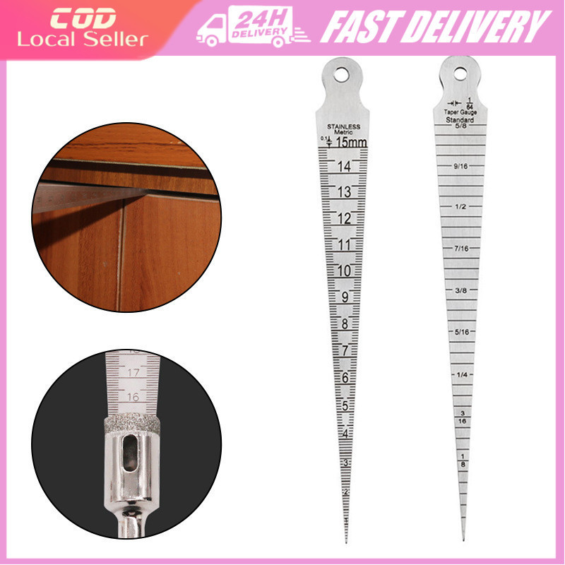 1-15 MM Stainless Steel Taper Gauge Gap Hole Measuring Inspection Tool ...