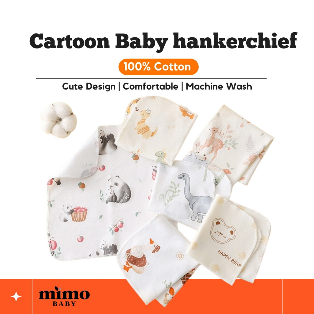 Mimo Baby Baby Handkerchief | 100% Cotton | Handkerchief bayi | Shopee ...
