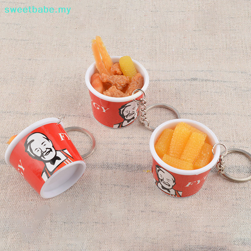 SWEETBABE Creative Mini Simulation KFC KFC Food Model Food Play Pendant ...