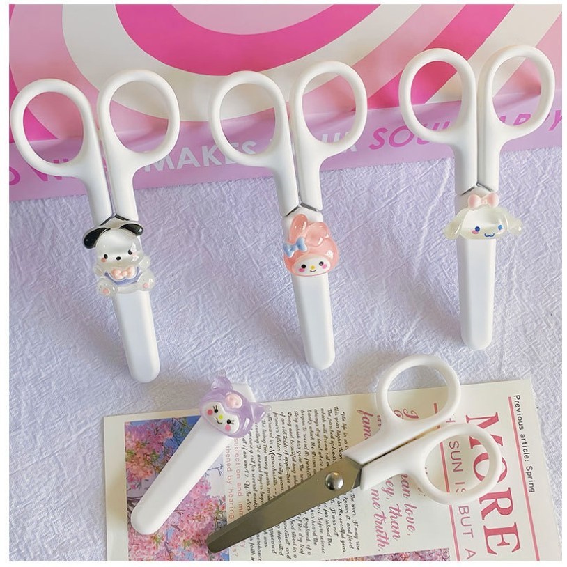 Kawaii Sanrio Kuromi Cinnamoroll Pochacco Scissors Paper Cutter ...
