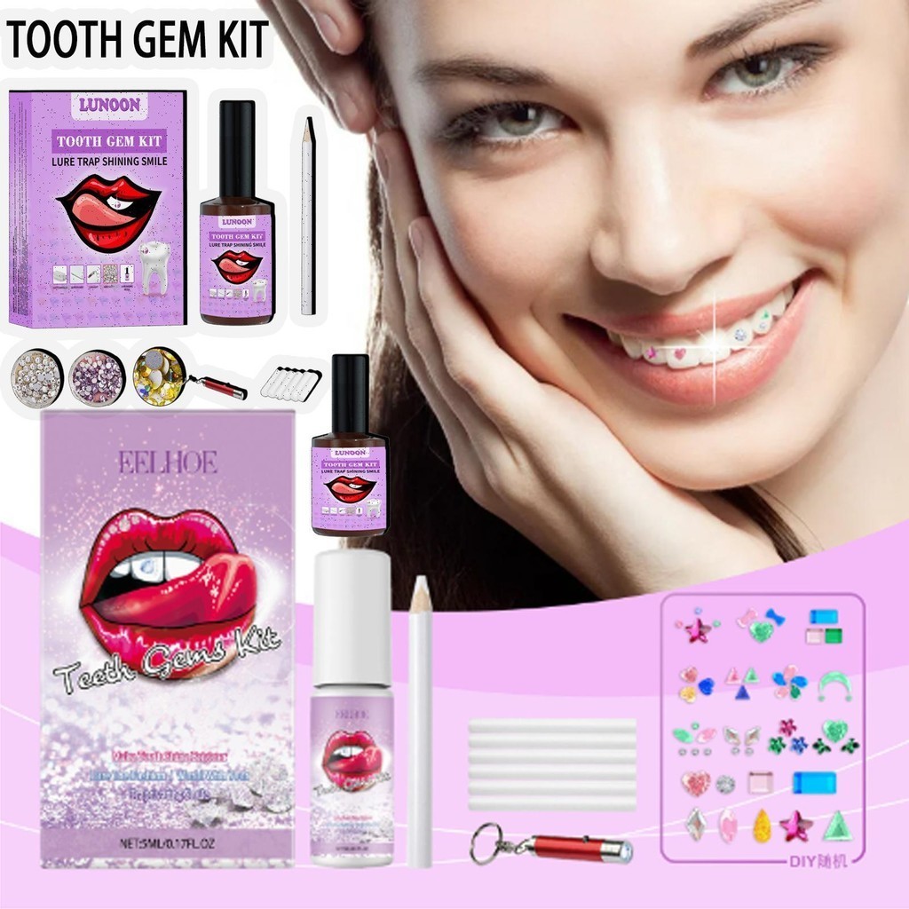 1 Set DIY Diamond Crystal Teeth Decoration Teeth Gem Jewelry Kit ...