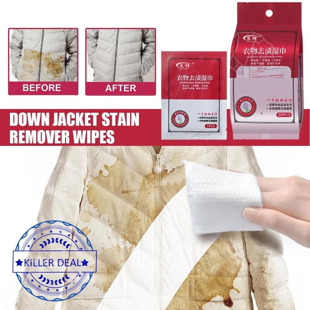 Clothes Stain Remover Wipes Gentle On Fabric No Hand Washing Needed ...