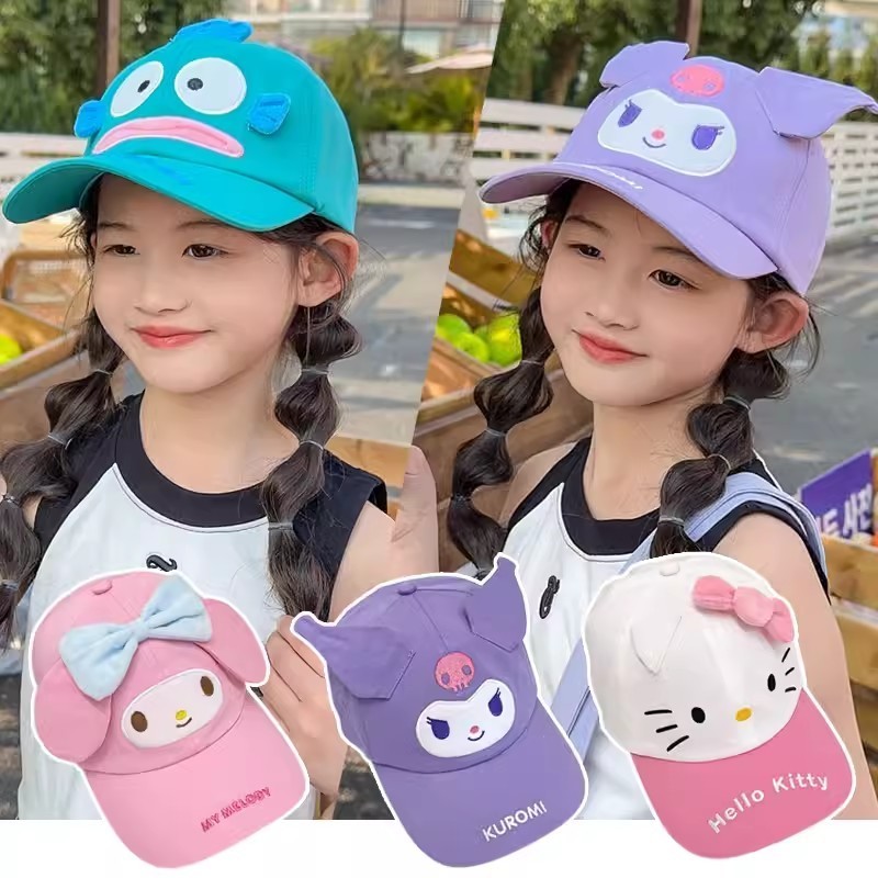 Sanrio Kawaii Cinnamoroll Baseball Cap Girl Cute Cartoon Hello Kitty ...