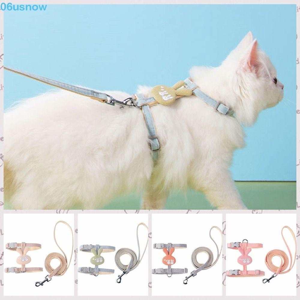 USNOW Cat Harness Leash Set, Cartoon Adjustable Pet Collar Leash, Pet ...