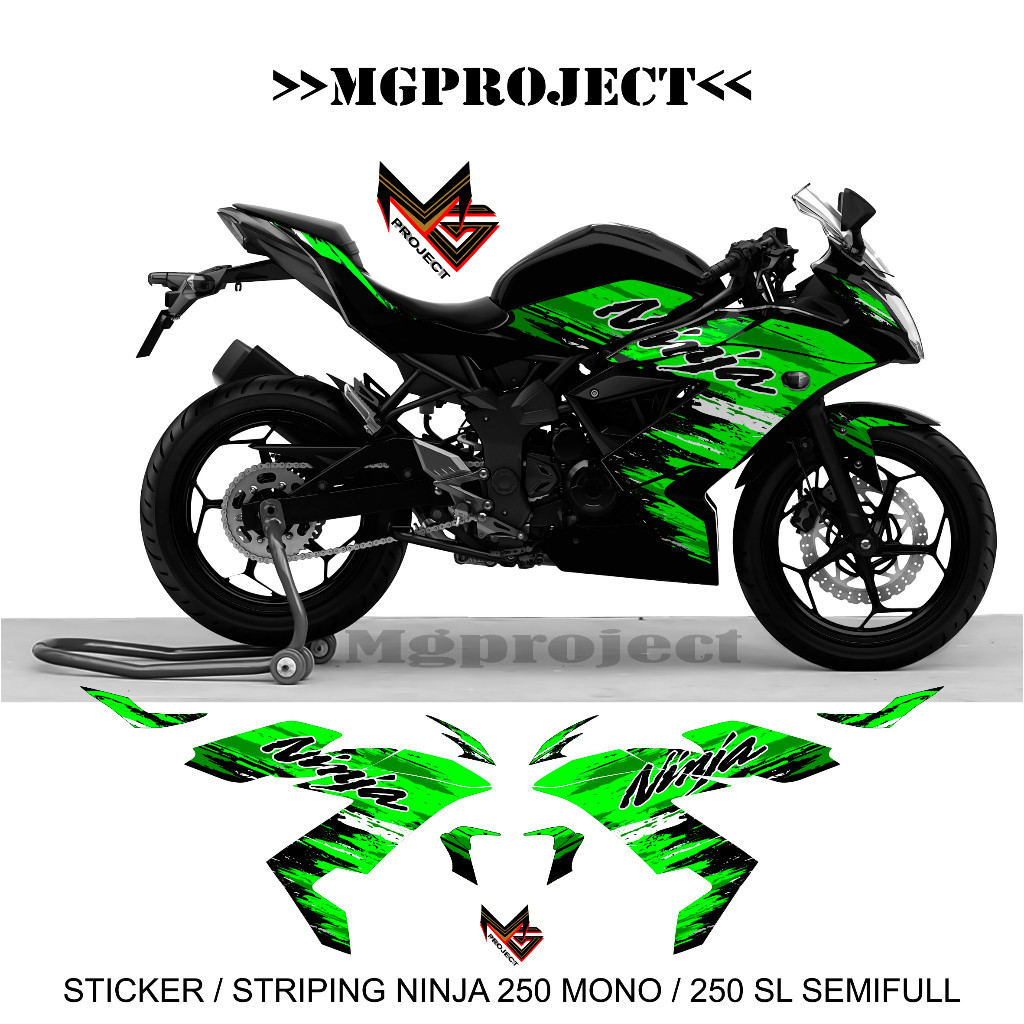 Ninja mono 2, kawasaki ninja 250 mono sl striping, ninja 250sl stickers ...