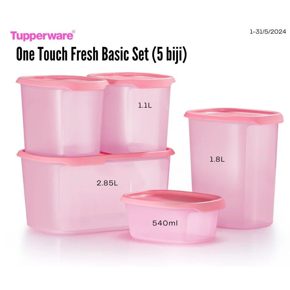 Tupperware One Touch Fresh Basic Set Bekas Kedap Udara Cookie Container Airtight | Shopee Malaysia