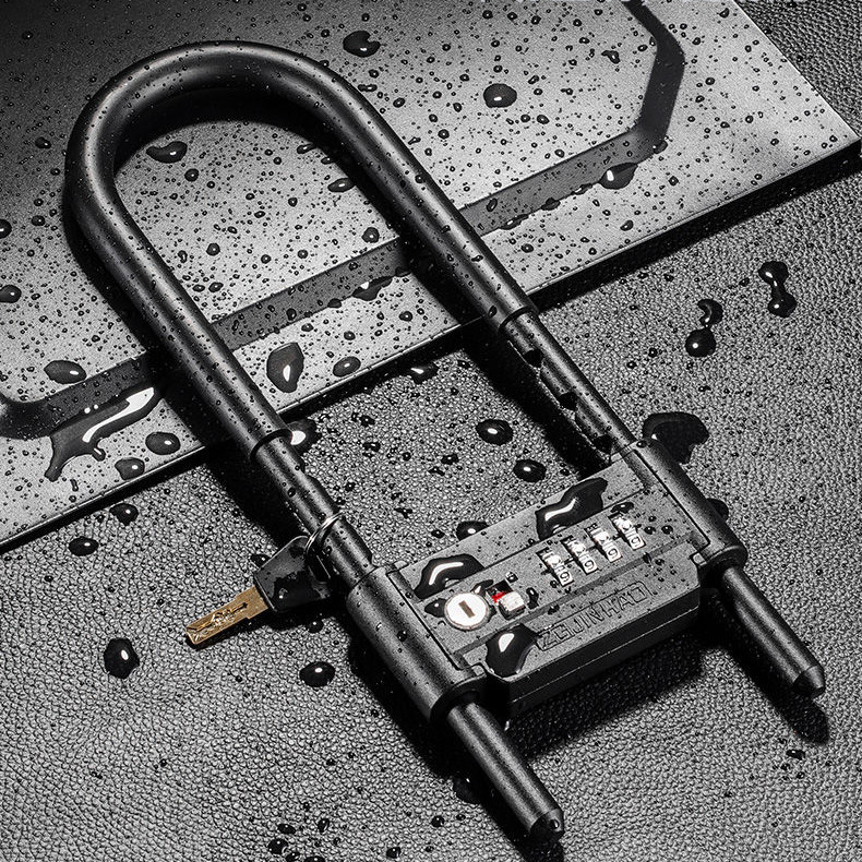 U-shaped Combination Lock Glass Office Shop Anti-Theft Door Lock ...