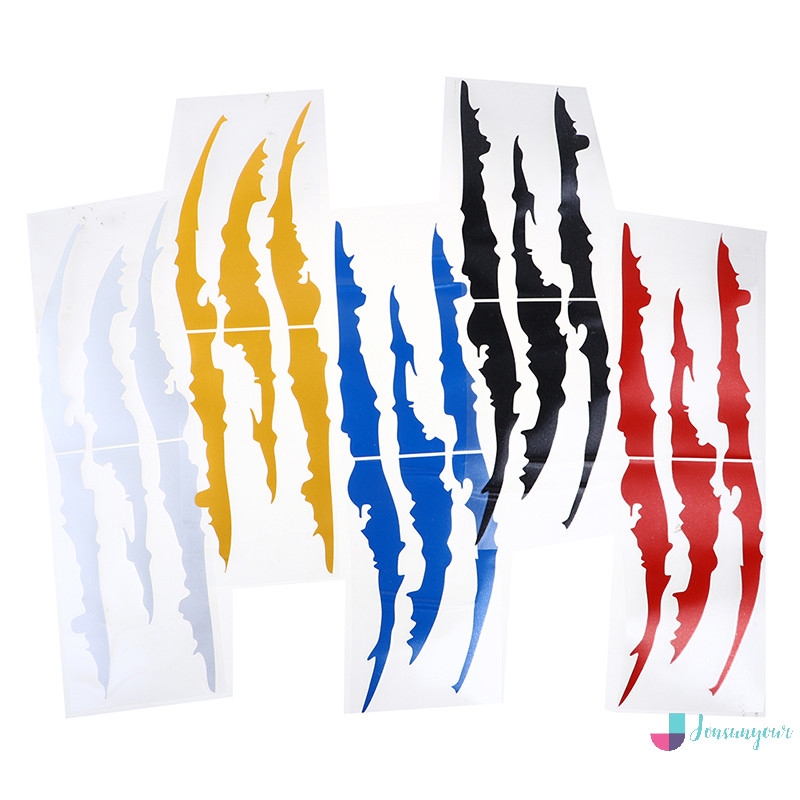 [Jonsunyour] Car Stickers Reflective Monster Claw Marks Scratch Stripe ...