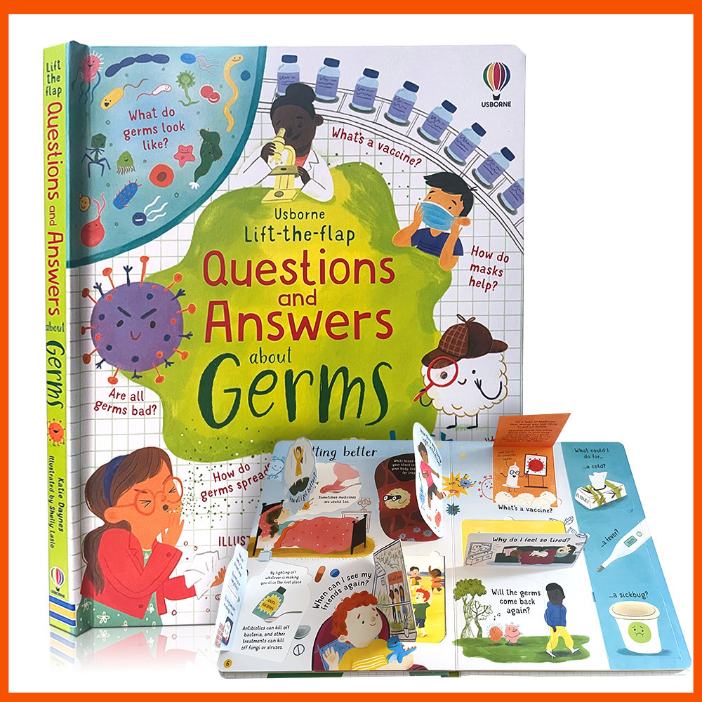 Usborne Lift-the-Flap Questions and Answers about Germs 3D Flap English ...