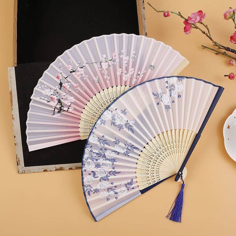 Straw Style Style Foldable Hand Fan Hanfu with Fan Folding Fan Chinese ...
