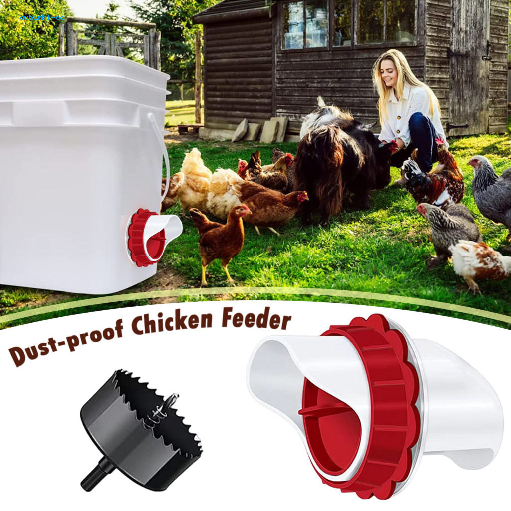 Ou Chicken Feeder for Dry Food Rain-proof Chicken Feeder Rain-proof ...