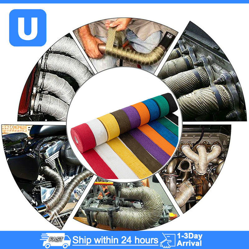 Motorcycle Exhaust Thermal Tape Exhaust Wrap Manifold Thermal Insulator ...